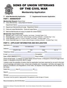 Membership – New York Department SUVCW